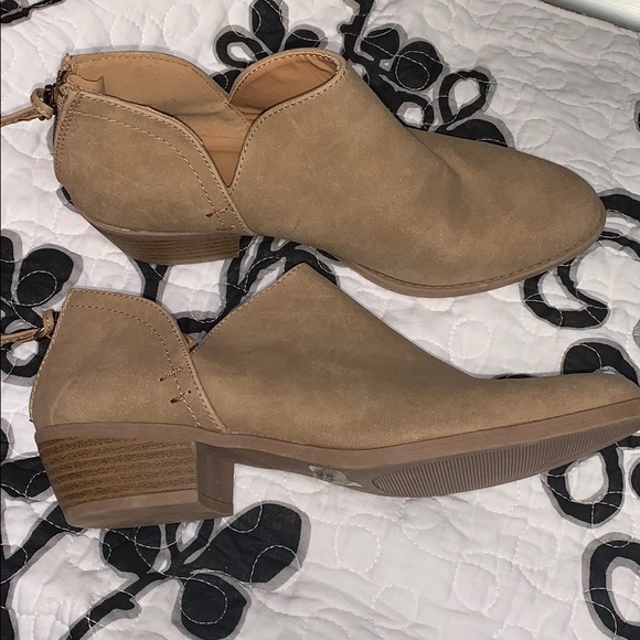 Qupid | Shoes | Brand New Super Cute Qupid Tan Booties | Poshmark